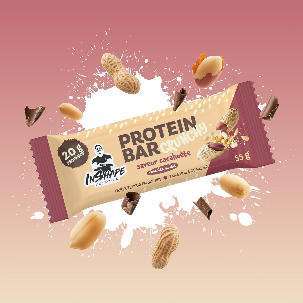 Protein Bar Crunchy 55 g - Inshape Nutrition